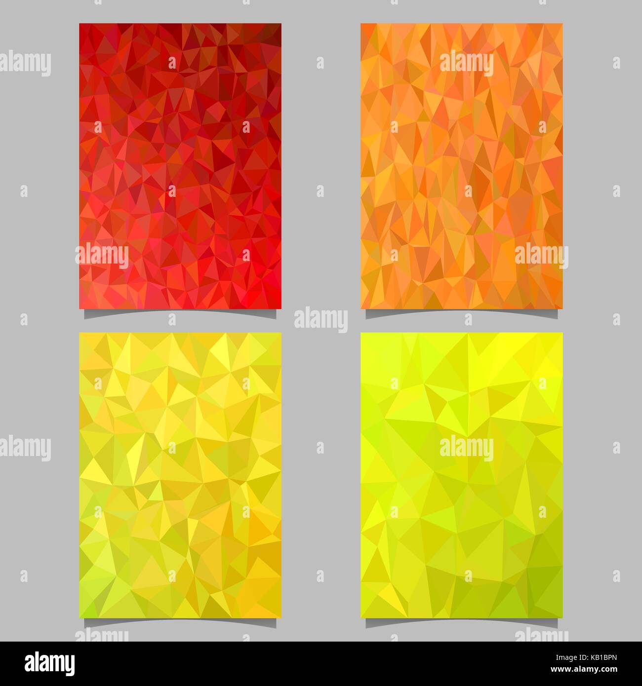 Geometric Abstract Irregular Triangle Mosaic Cover Template Set