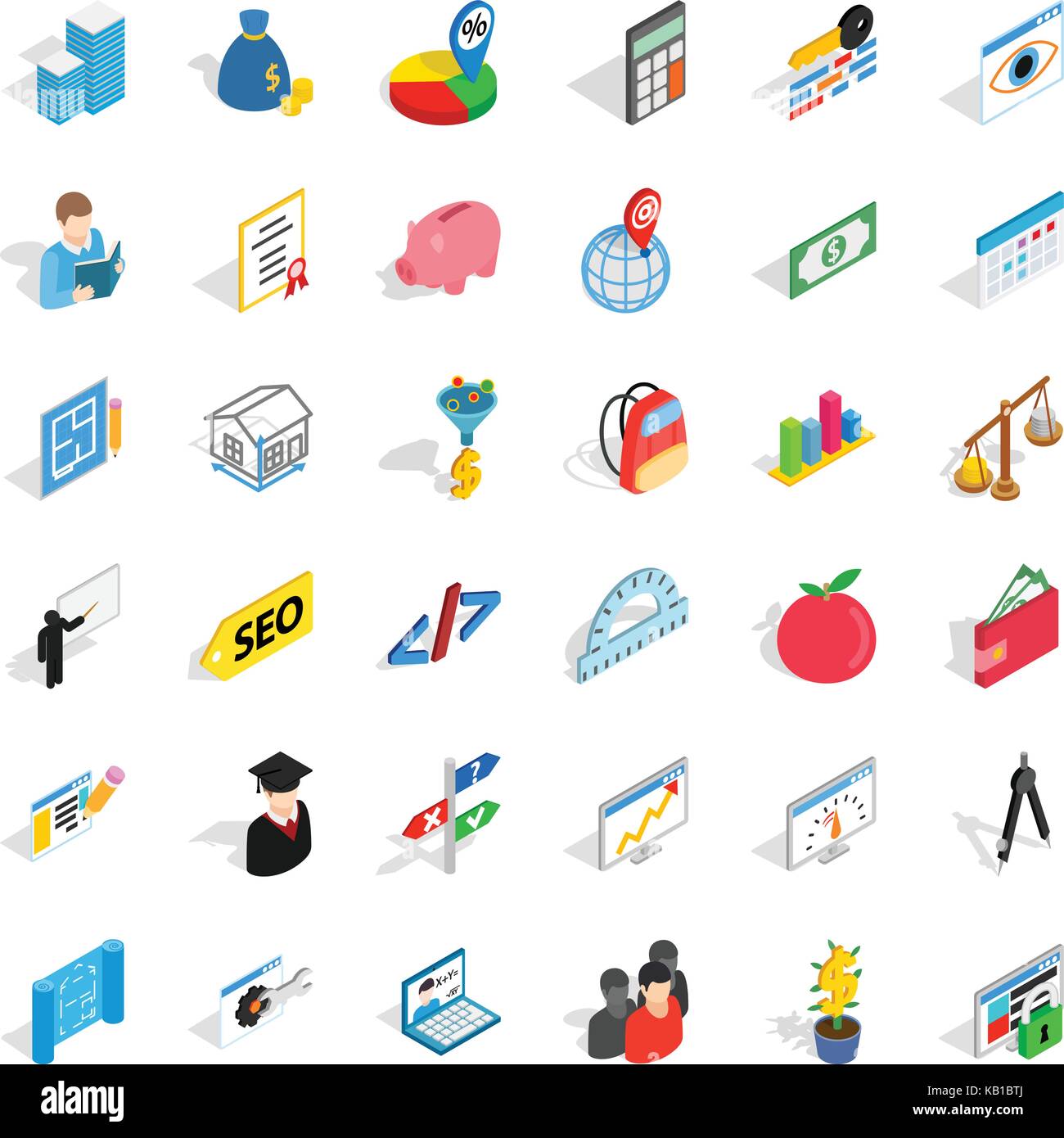 Wall icons set, isometric style Stock Vector Image & Art - Alamy