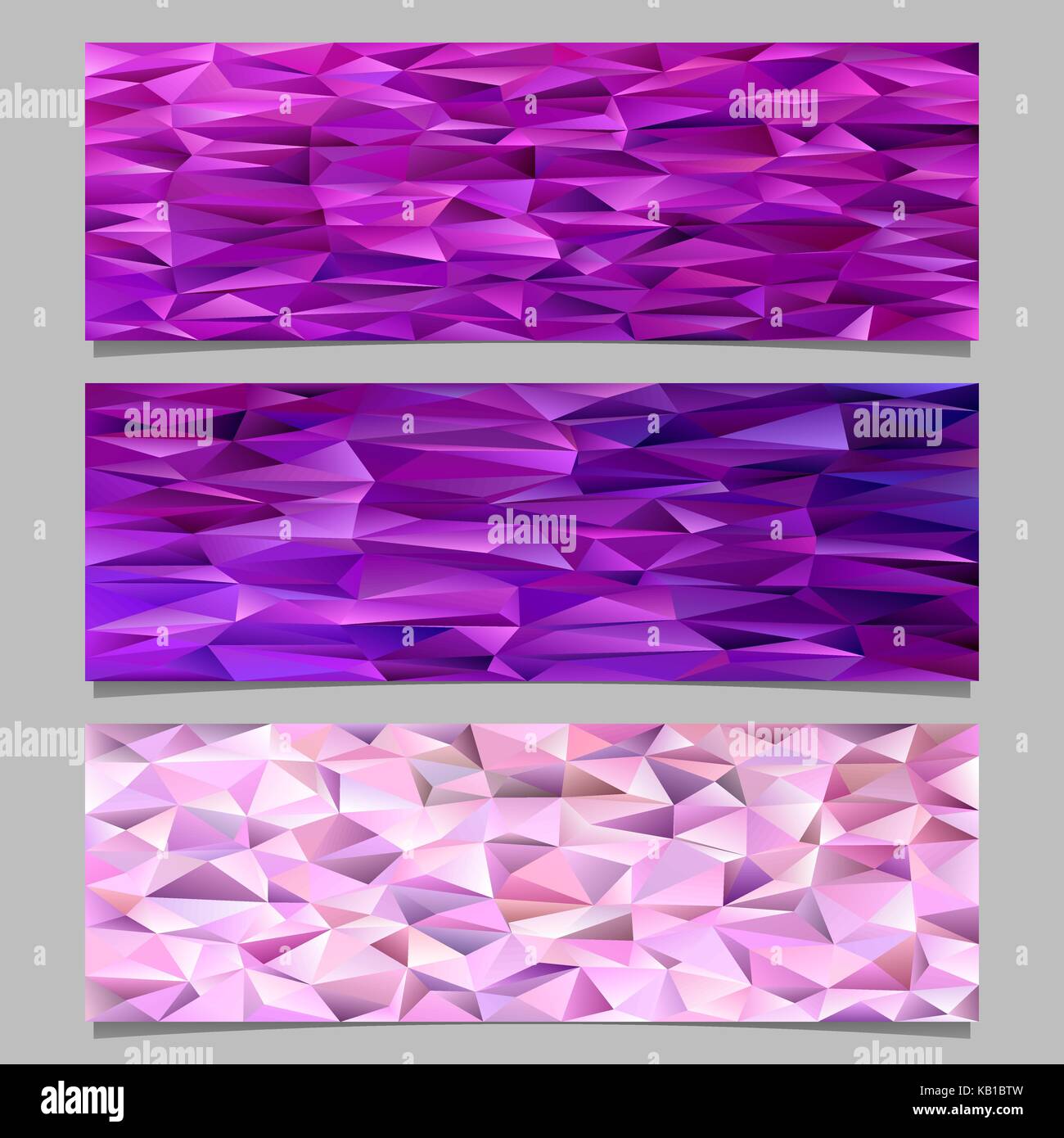 Abstract triangular polygon pattern mosaic banner template background ...