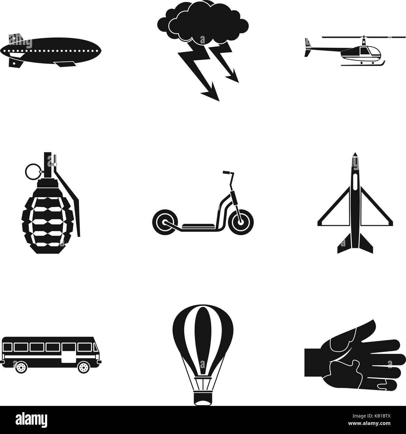 Militant icons set, simple style Stock Vector Image & Art - Alamy