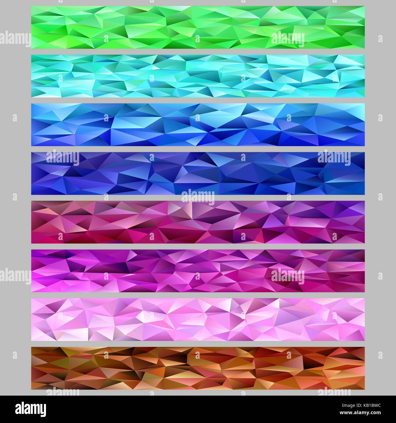 Gradient triangle polygon pattern mosaic web banner background template ...