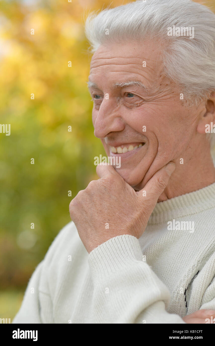 smiling senior man Stock Photo - Alamy