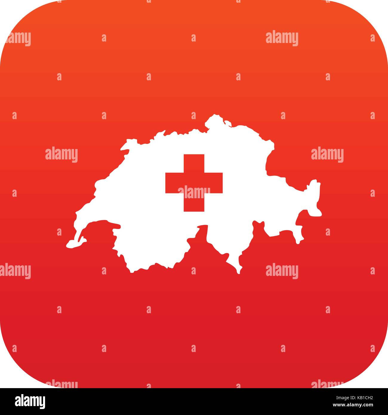 Switzerland map icon digital red Stock Vector Image & Art - Alamy