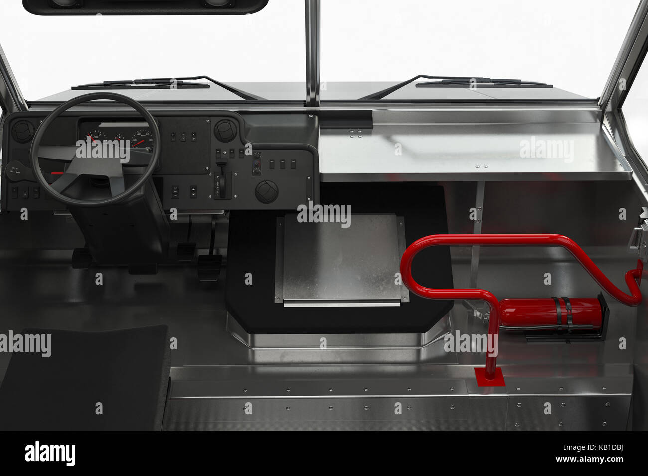 Van interior cabin inside, close view Stock Photo - Alamy