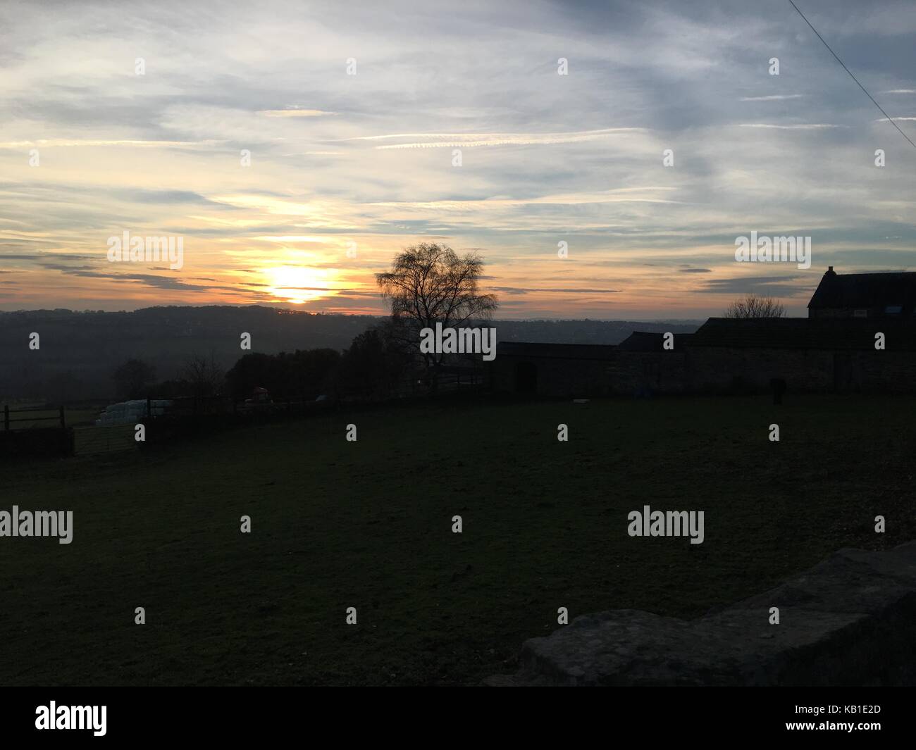 Sunset over Lincoln Stock Photo - Alamy