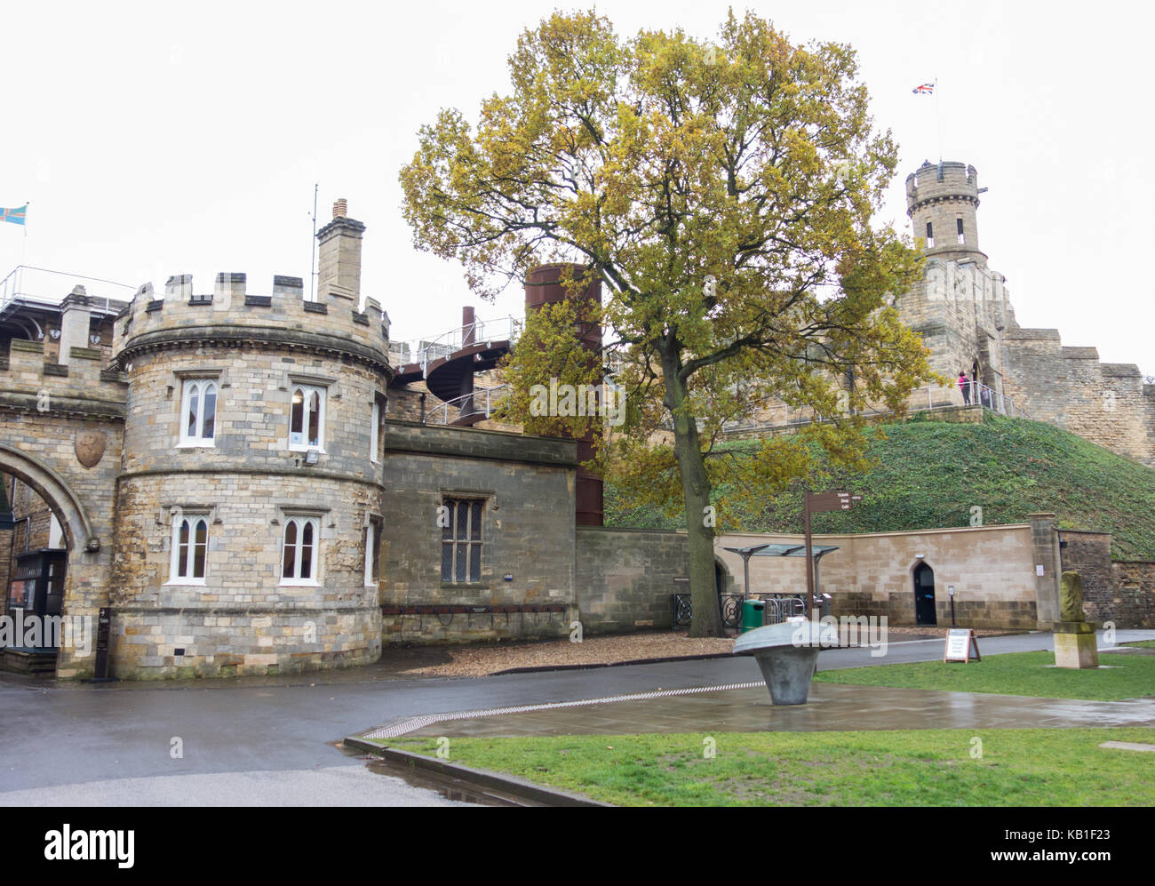 Entrance of Lincoln castle from inside Stock Photo - Alamy