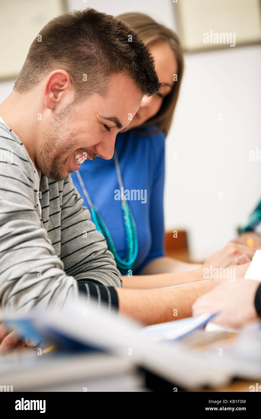 High school students laughing classroom hi-res stock photography and ...