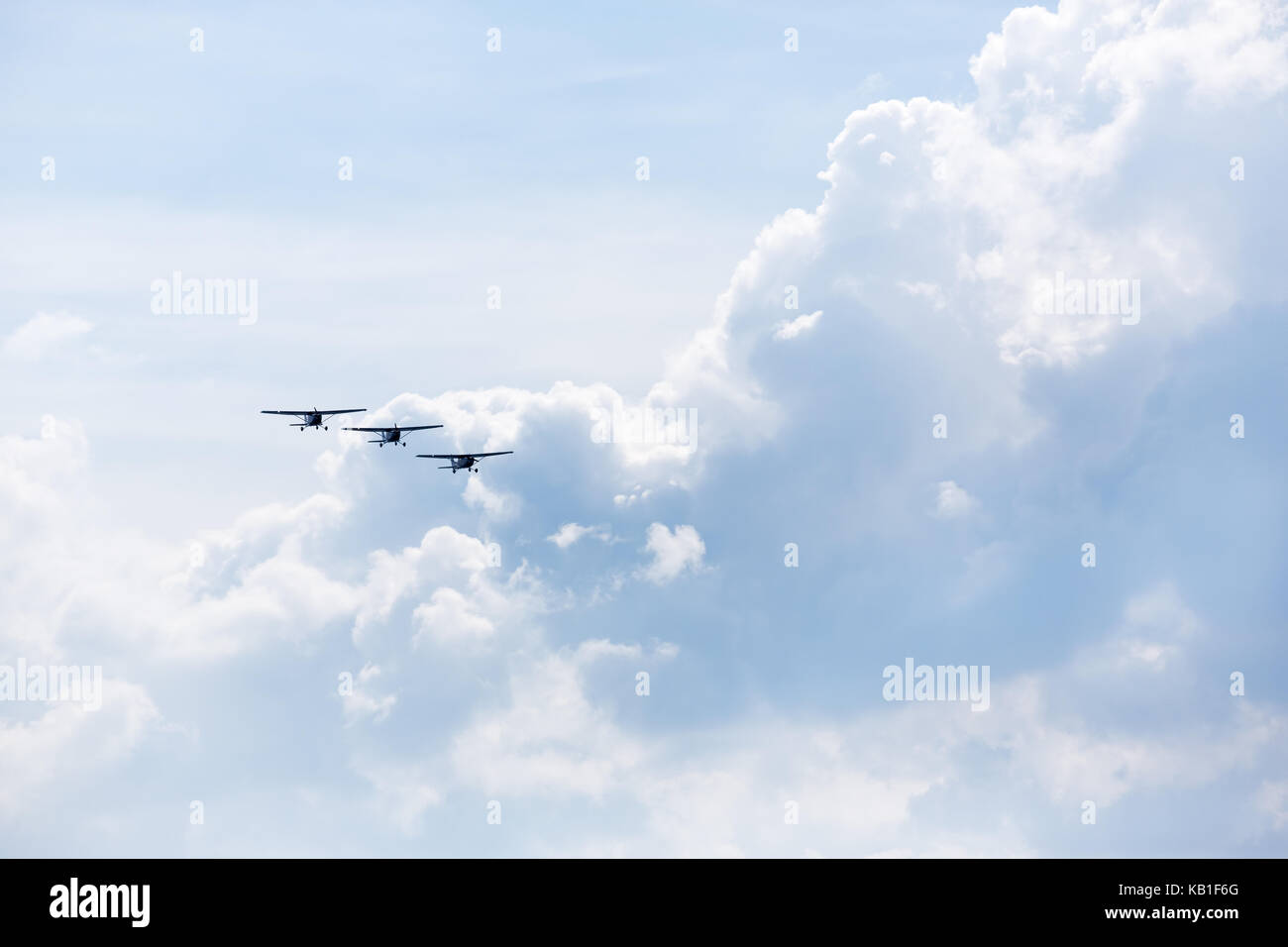 Aerobatic team doing stunt flying in the air Stock Photo - Alamy