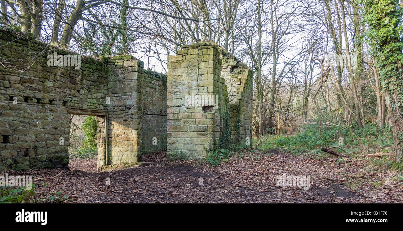 Lumsdale ruins near Matlock Derbyshire Stock Photo - Alamy