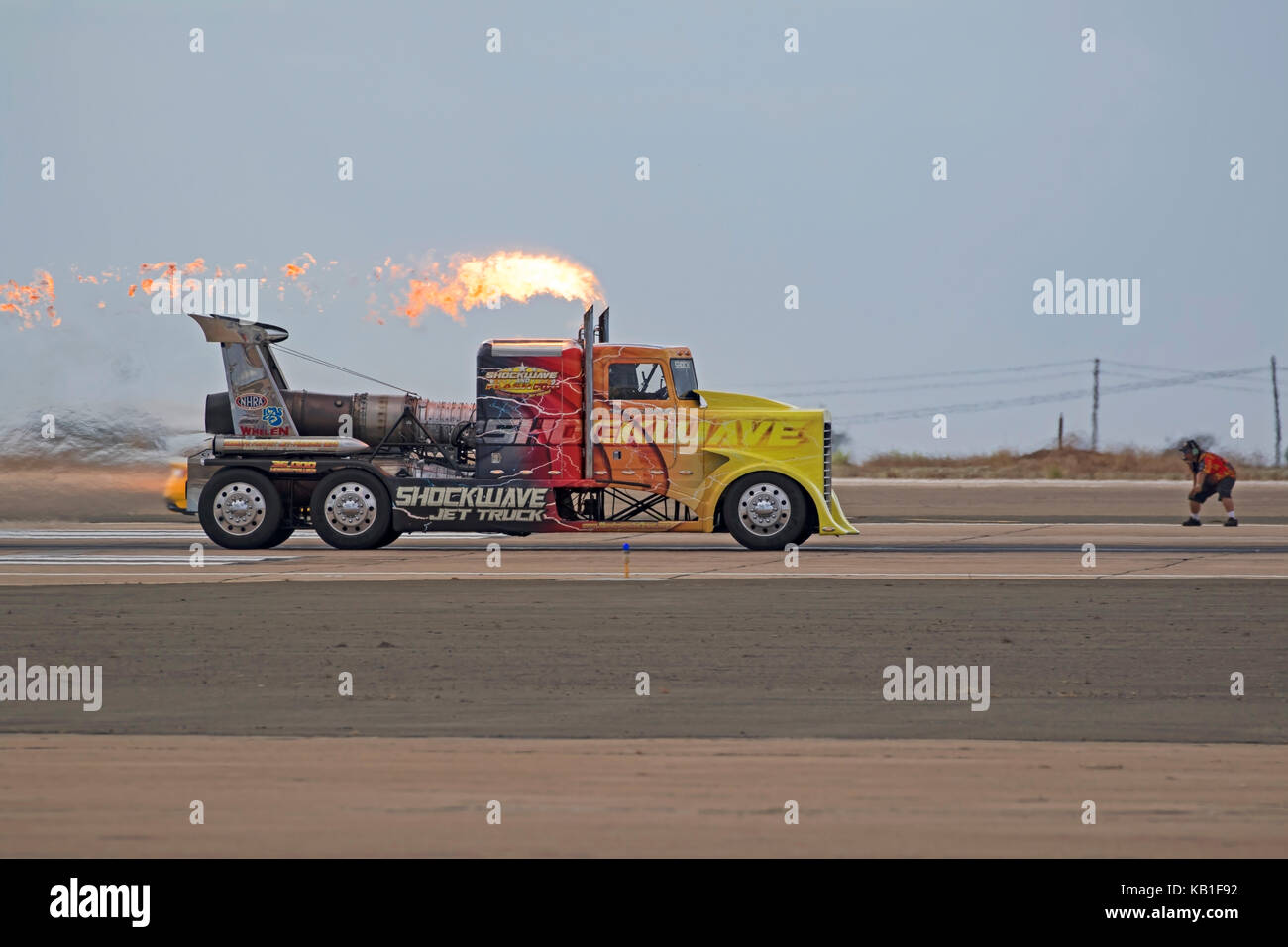Shockwave Jet Truck starting race at Miramar Airshow Stock Photo - Alamy