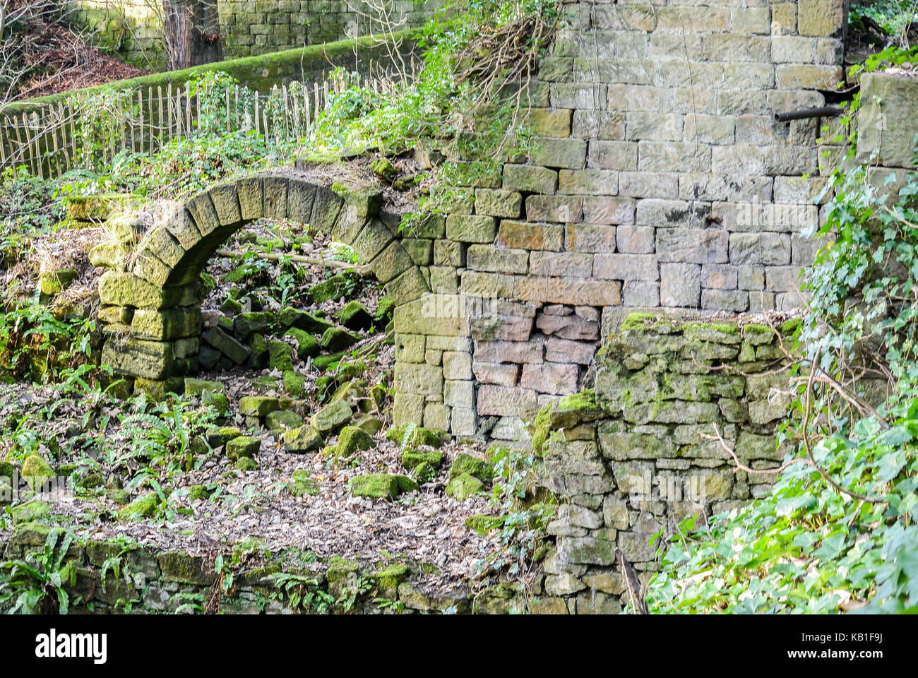 Lumsdale ruins near Matlock Derbyshire Stock Photo - Alamy