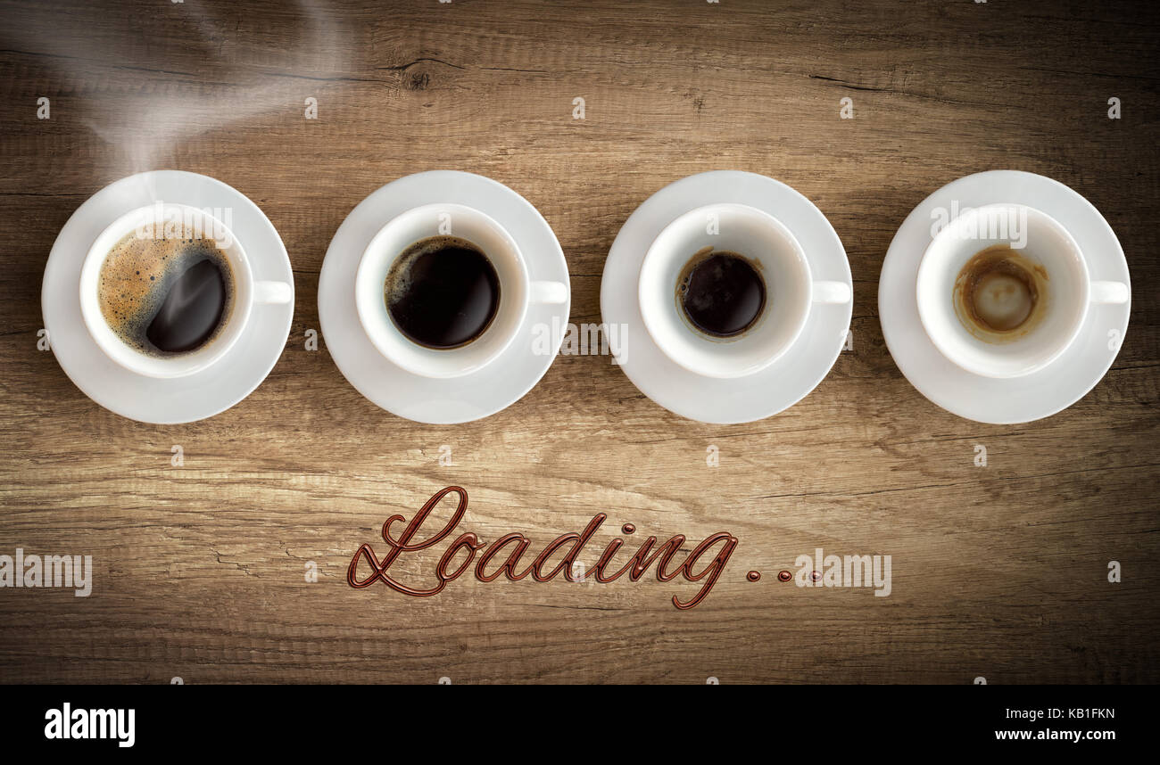 Cup of coffee - morning loading concept Stock Photo - Alamy