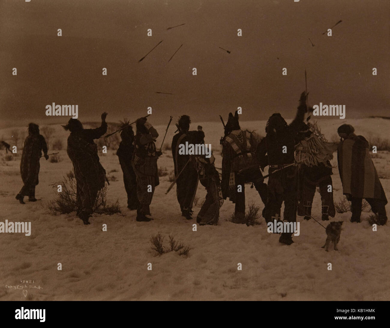 The untitled artwork titled 'The Game of Arrows' depicts a scene of ...