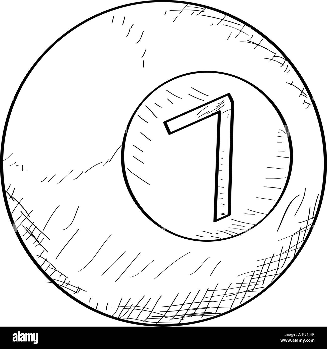 Sketch of a billiard ball Stock Vector Image & Art - Alamy