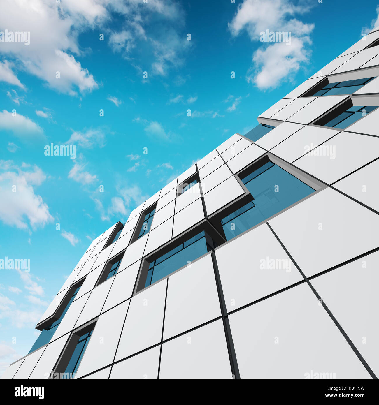 Facade concept. Building design and 3d rendering model my own Stock ...