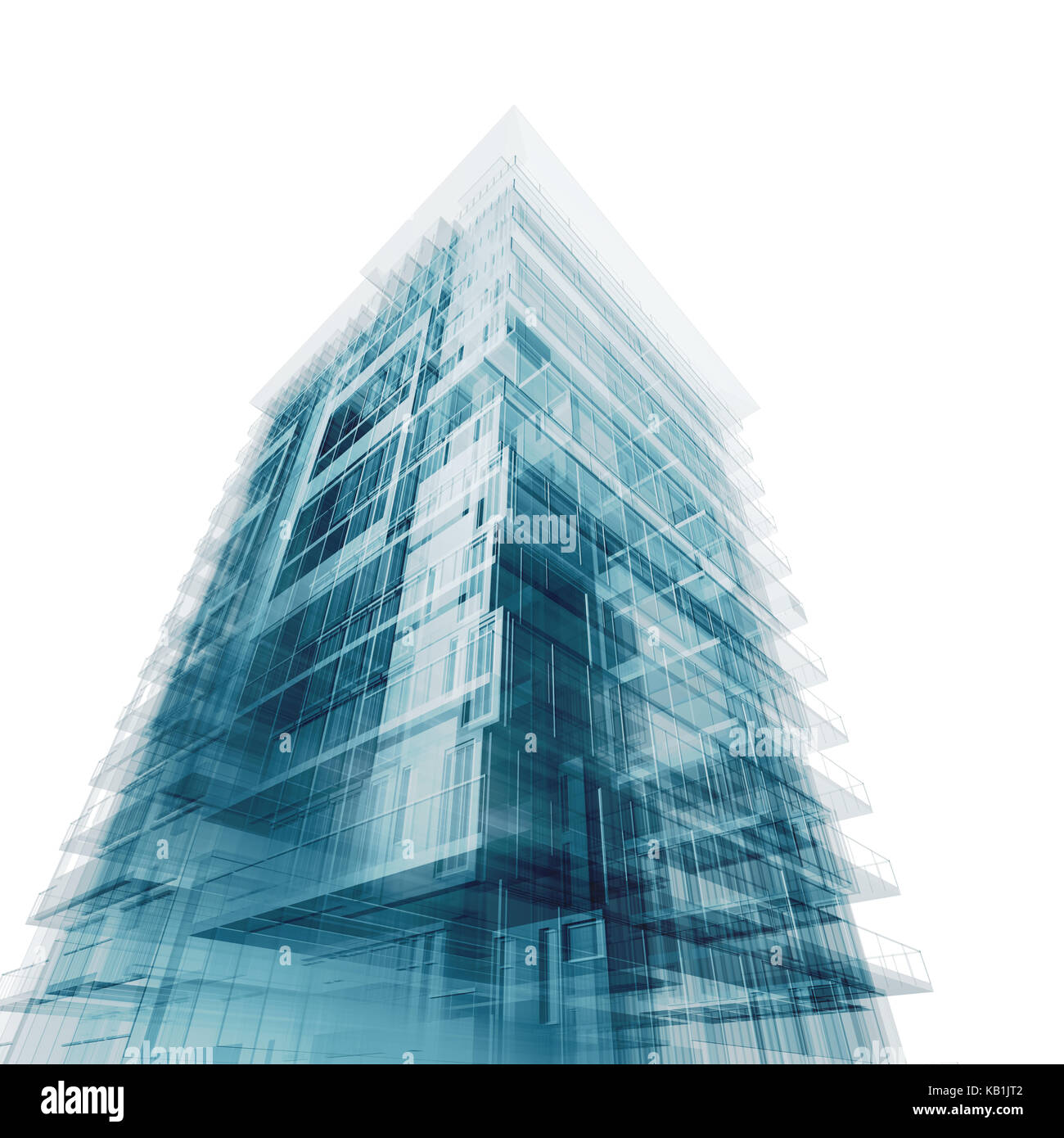 Tall building. Architecture design and 3d rendering model my own Stock ...