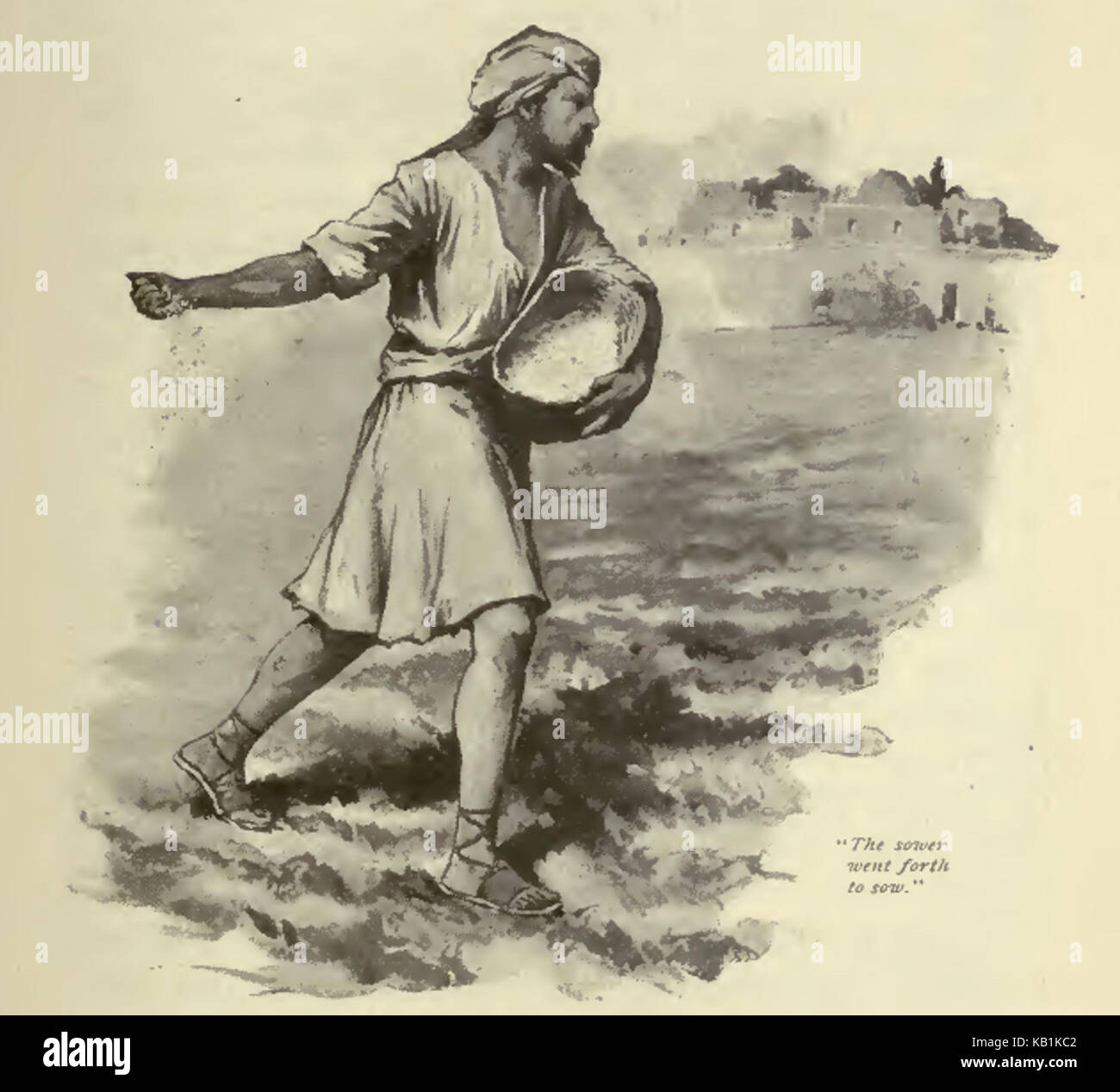 A depiction of the biblical parable 'The Sower Went Forth to Sow ...