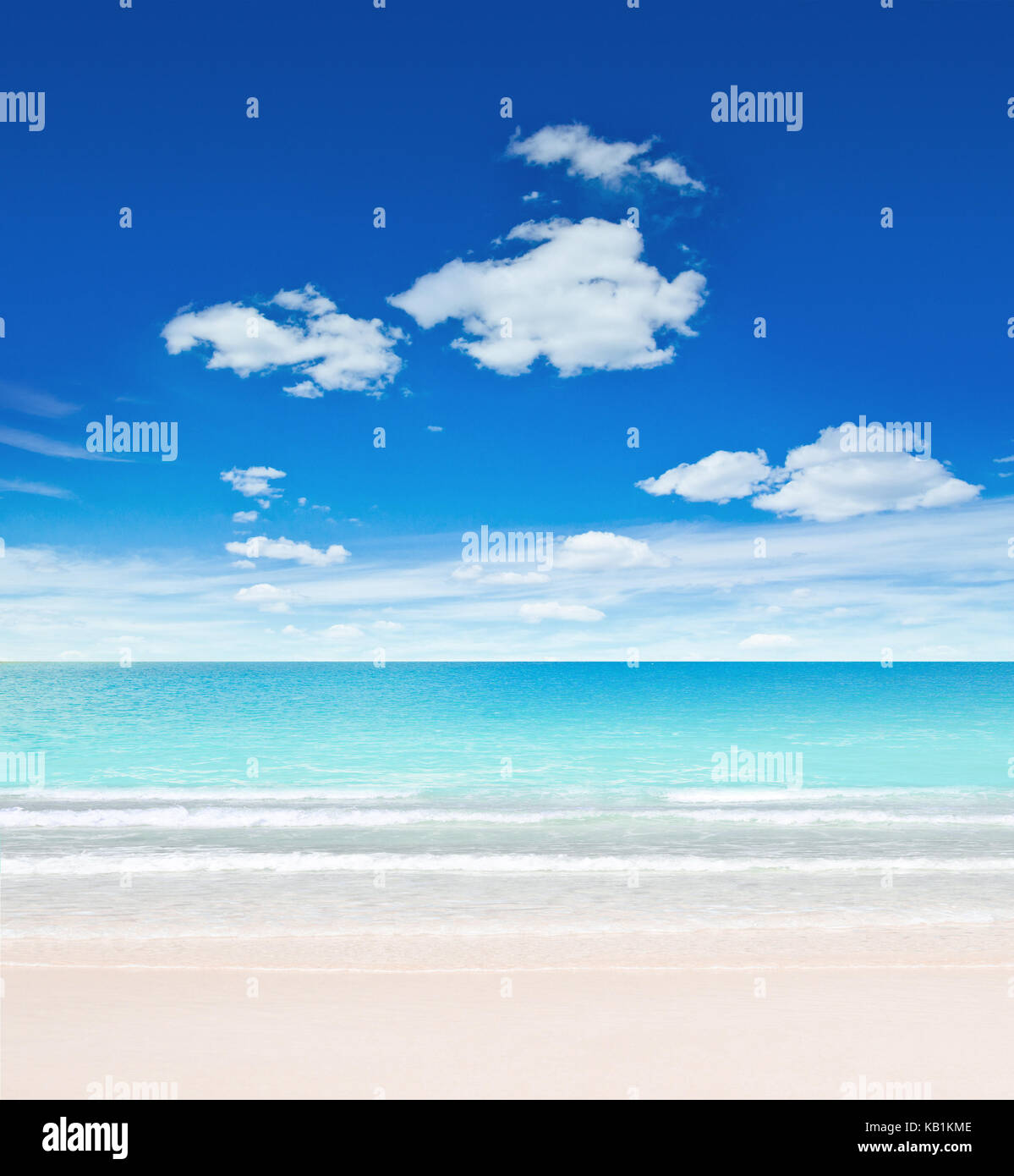 Tropical beach and sky Stock Photo - Alamy