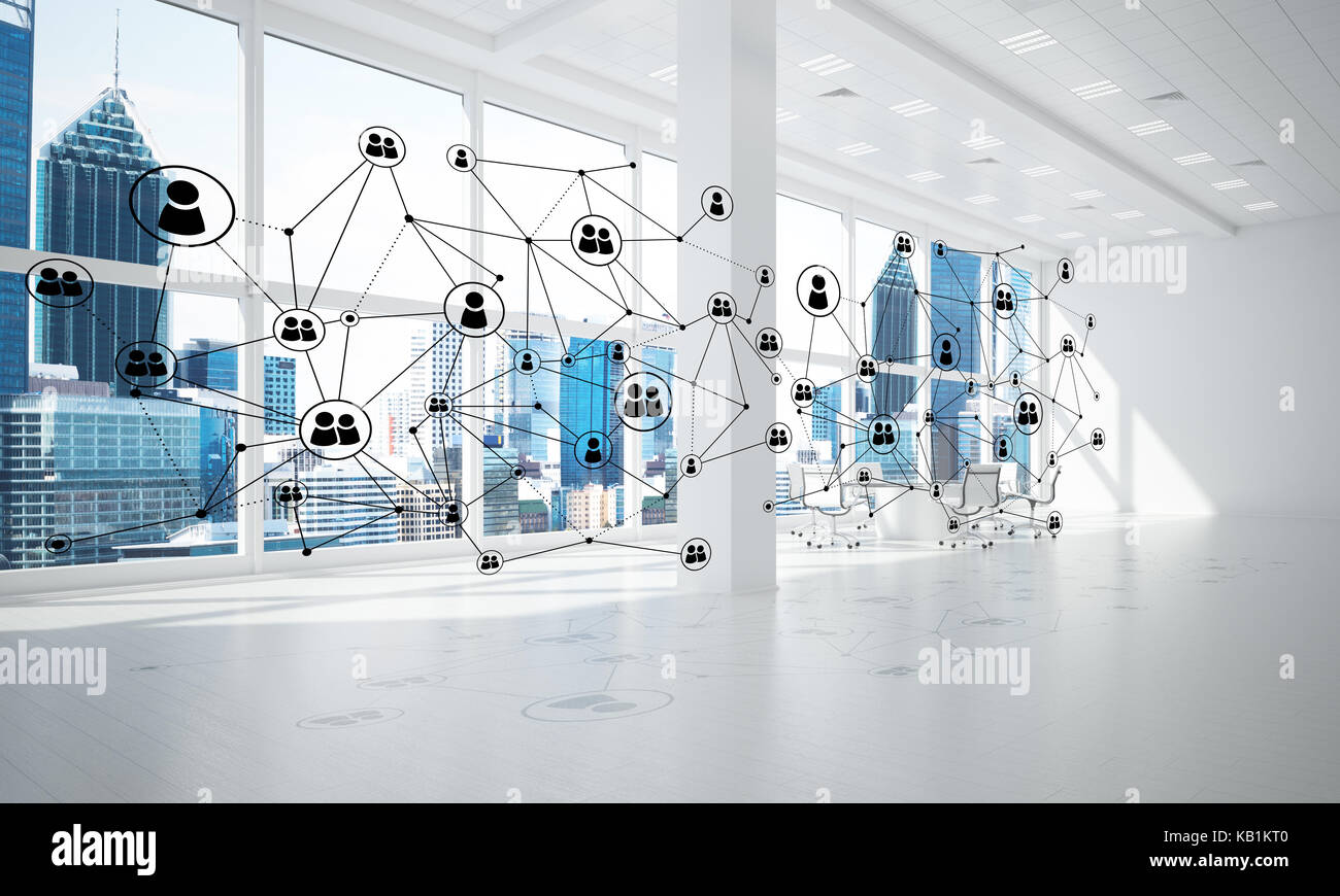 Networking and wireless connection as concept for effective modern ...