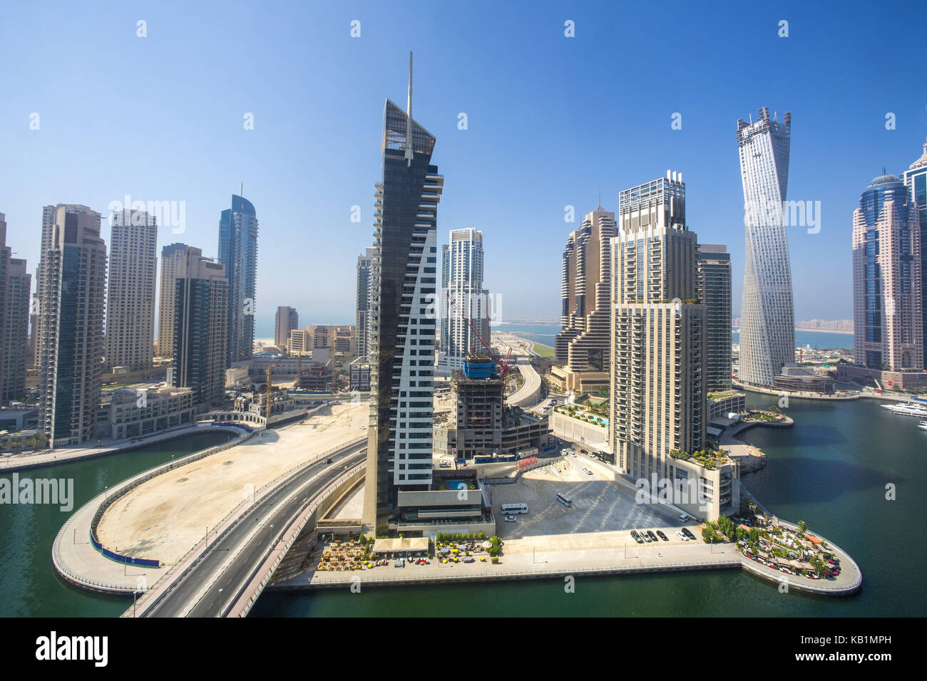 View at the yacht harbour, Dubai Stock Photo - Alamy