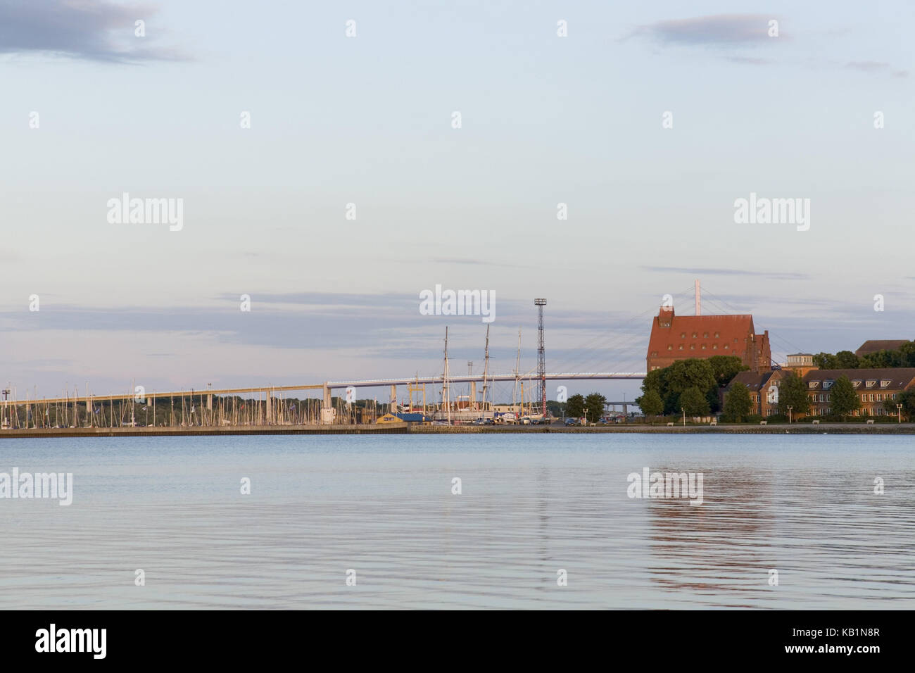 View over the strelasund on the new old rugen bridge hi-res stock ...