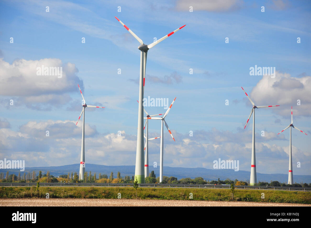 Germany, Saxony-Anhalt, resinous foothills, wind park Stock Photo - Alamy