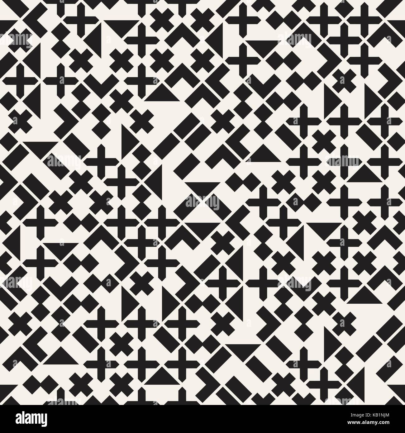Vector random shapes seamless pattern. Modern stylish irregular texture ...