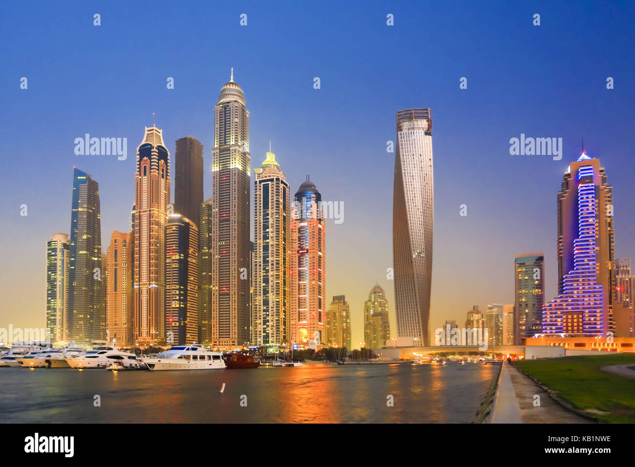 View at the skyline of Dubai Stock Photo - Alamy