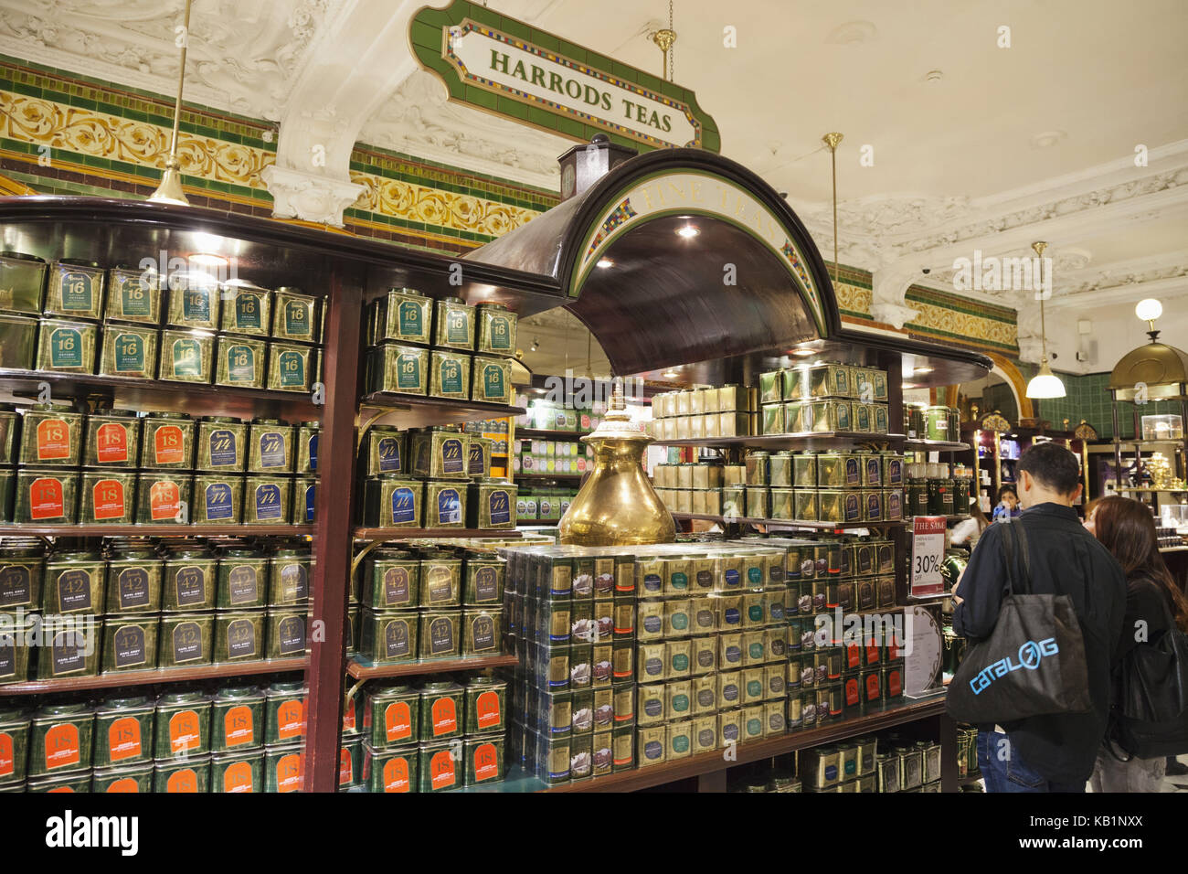 England, London, Knightsbridge, Harrods, sales of tea Stock Photo - Alamy