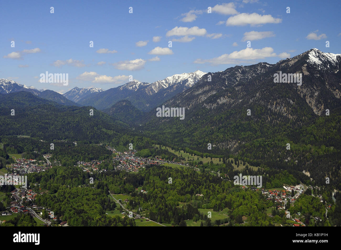 Aerial shots of Grainau, Upper Bavaria, Germany Stock Photo - Alamy