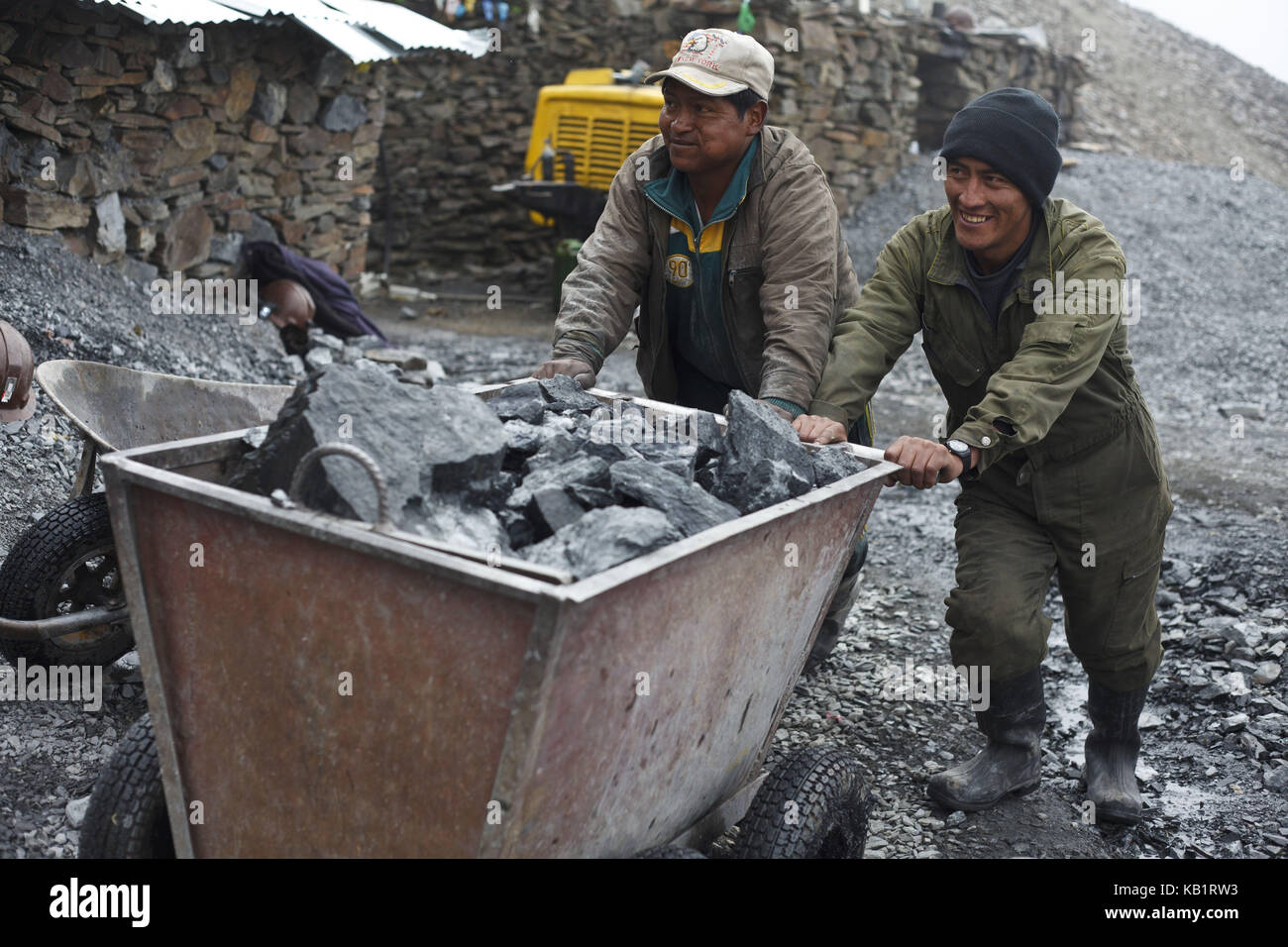Bolivia, Cordillera Apolobamba, mining, gold, mine worker Stock Photo ...