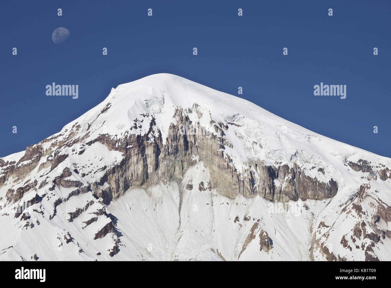 Bolivia, national park Sajama, volcano Nevado Sajama, moon Stock Photo ...