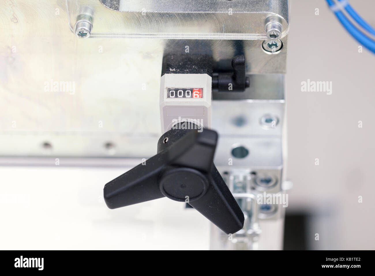 analog industrial counter on the machine for packaging Stock Photo - Alamy