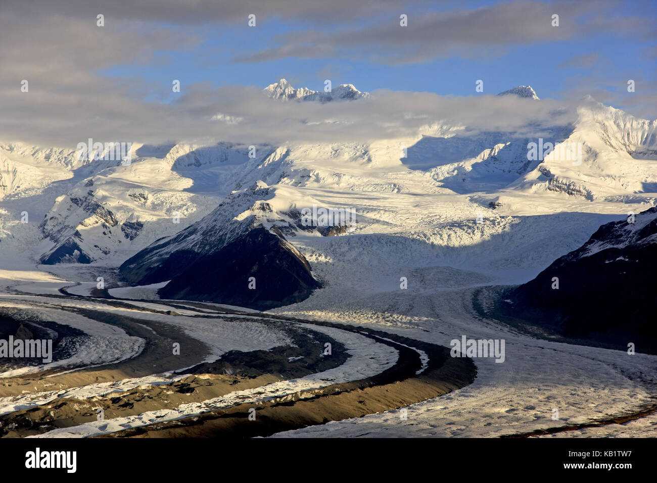 North America, the USA, Alaska, the central south, Wrangell Mountains ...