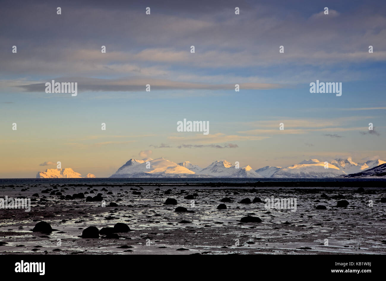 Norway, area of Troms, Lyngen alps, Lyngen fjord Stock Photo - Alamy