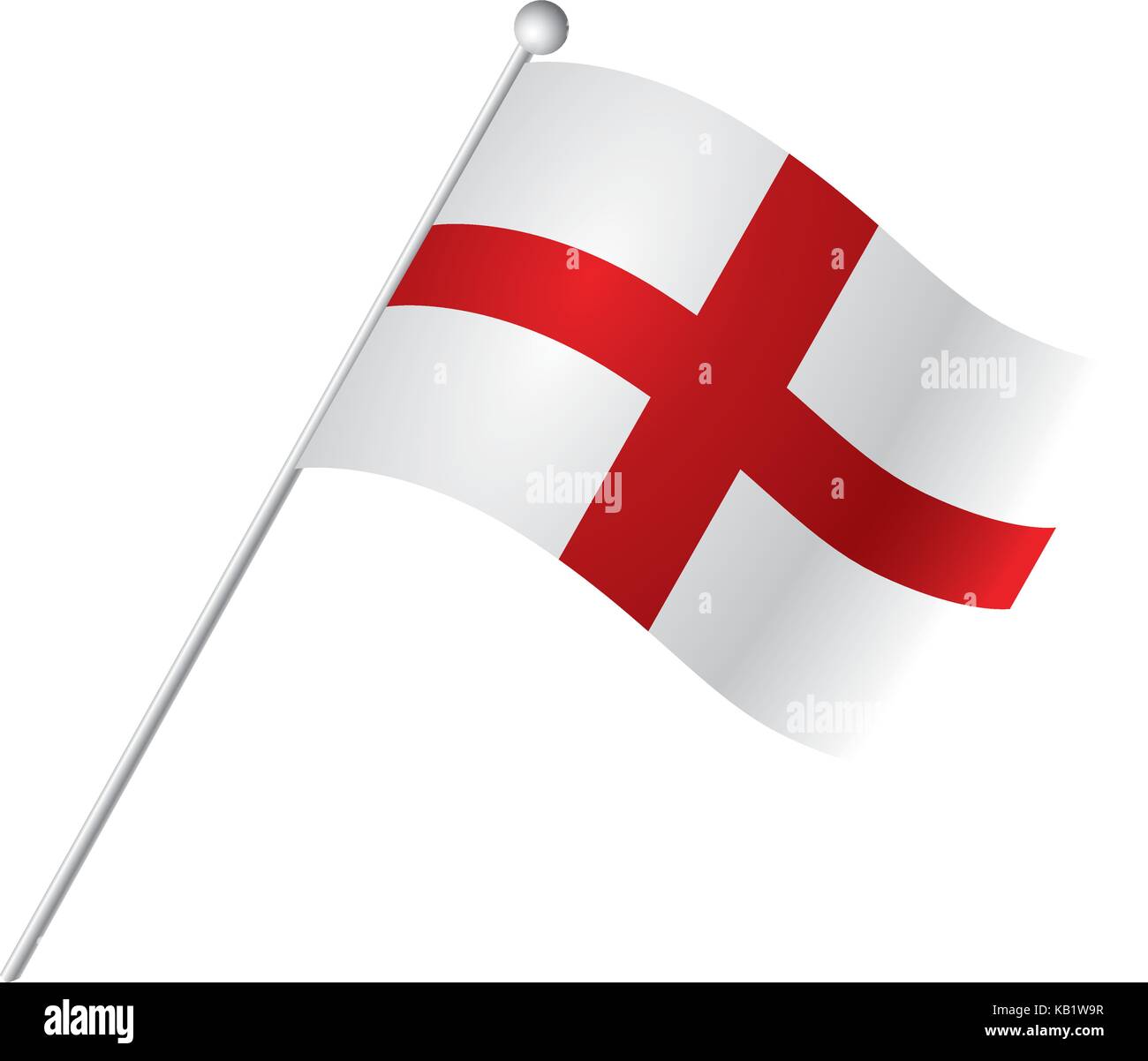 England flag white background red cross Stock Vector Images - Alamy