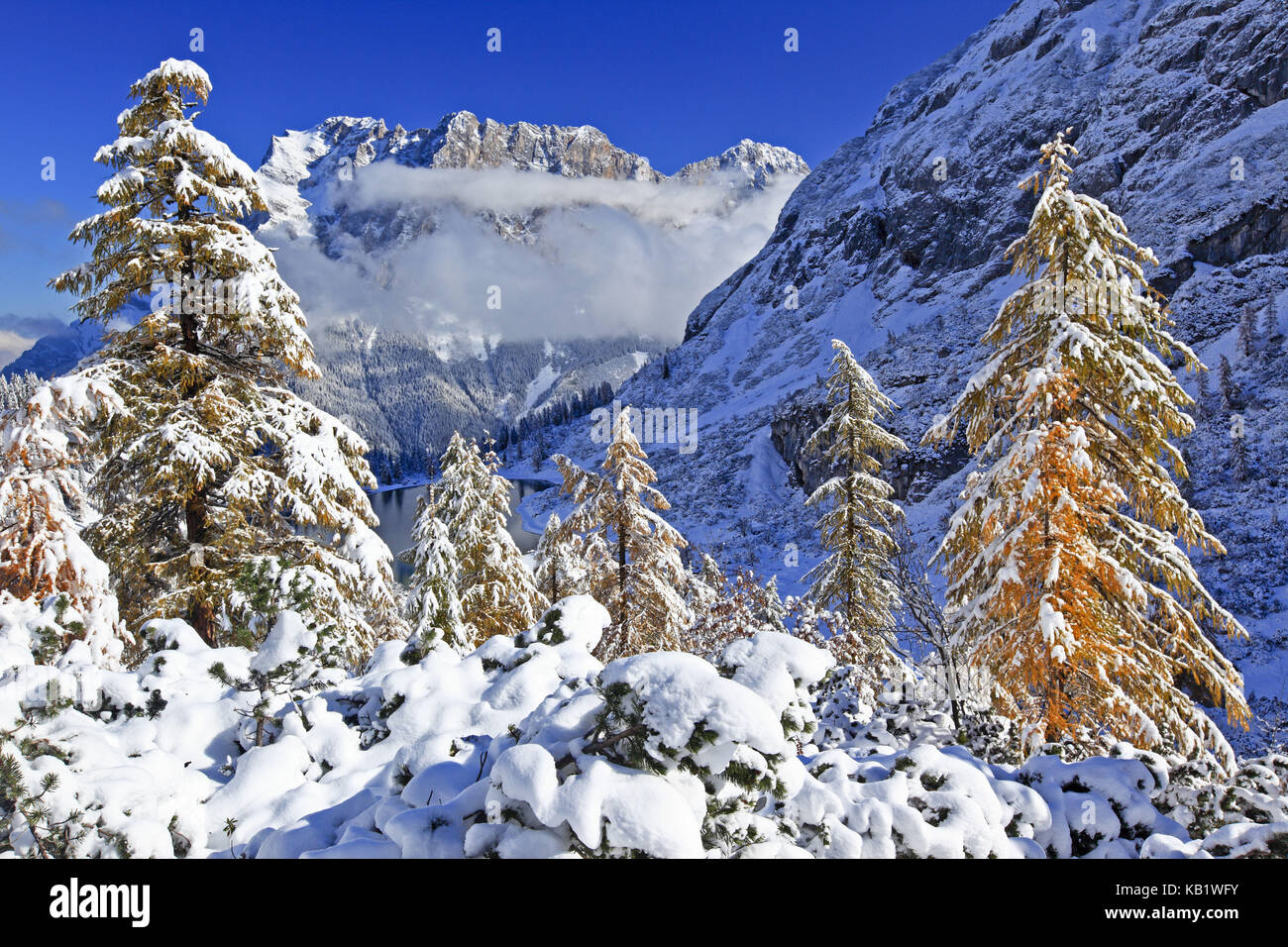 Austria, Tyrol, Mieming range, Zugspitze (mountain), Wetterstein Range ...
