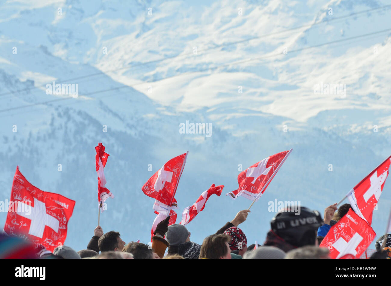 Switzerland, Canton of Grisons, the Engadine, St. Moritz, ski race ...