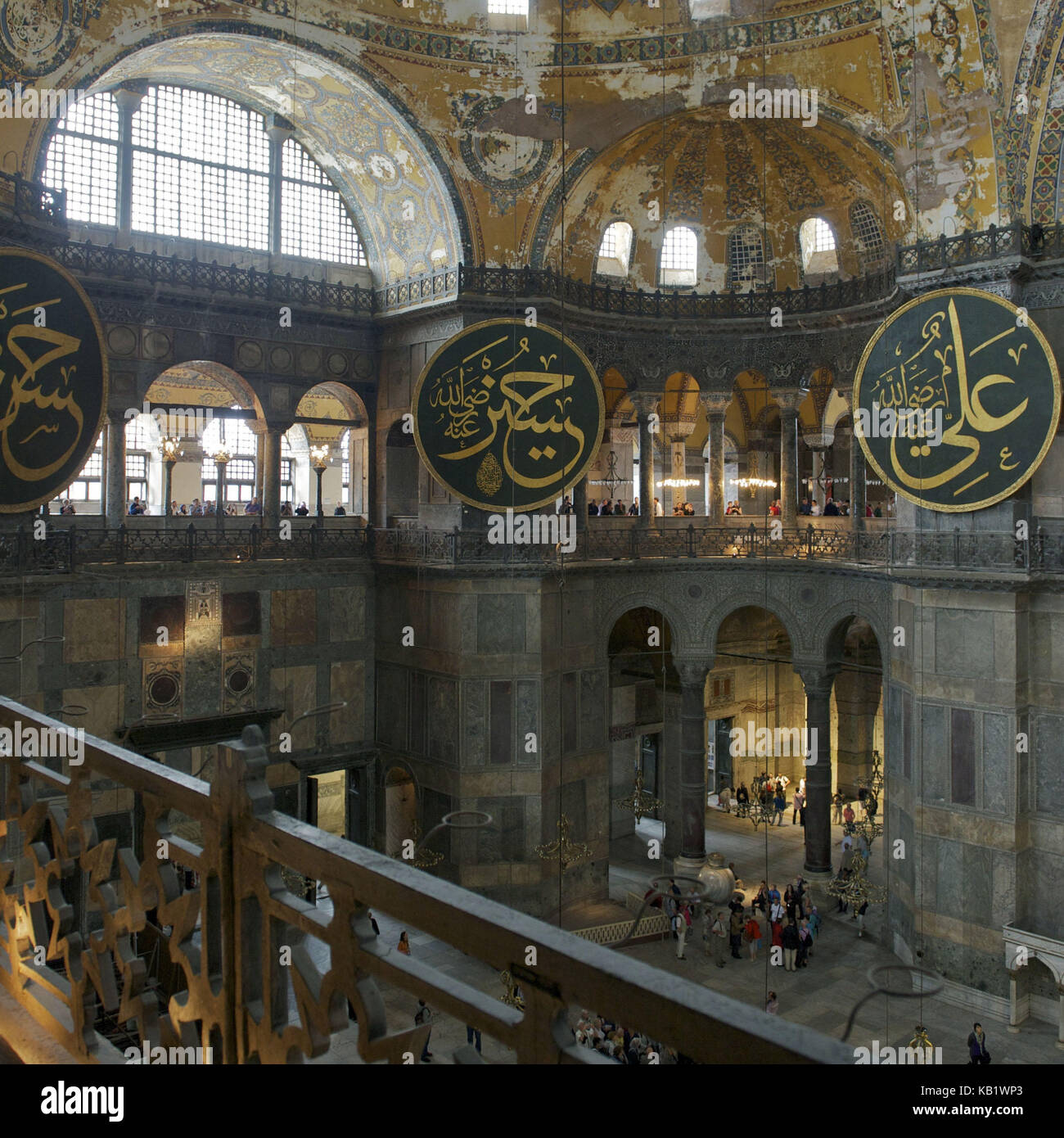 Turkey, Istanbul, Hagia Sophia, basilica, view of the gallery in the ...
