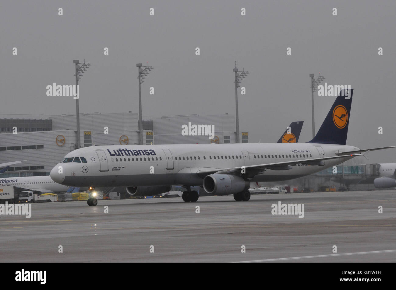 Civil aviation, air liner, airport, rolling railway Stock Photo - Alamy
