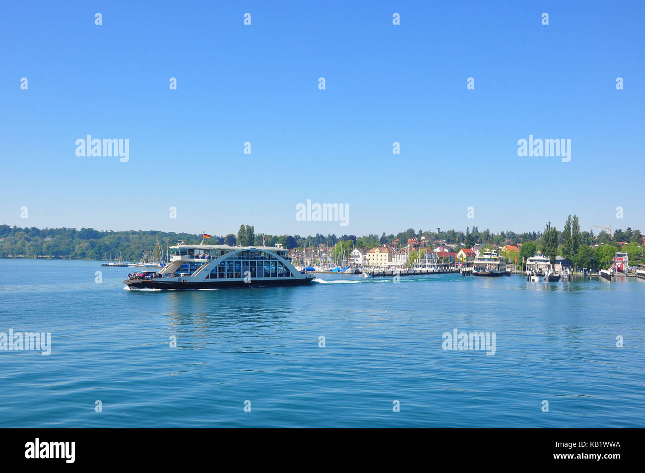 Germany, Baden-Wurttemberg, Lake of Constance, Constance, ferry dock ...