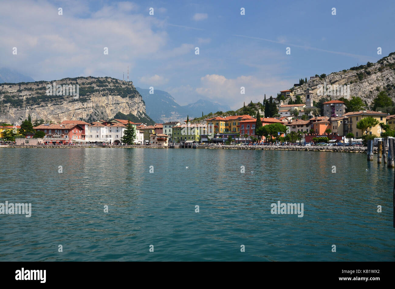 Italy, Trentino, Gardasee, Nago-Torbole, sea promenade Stock Photo - Alamy