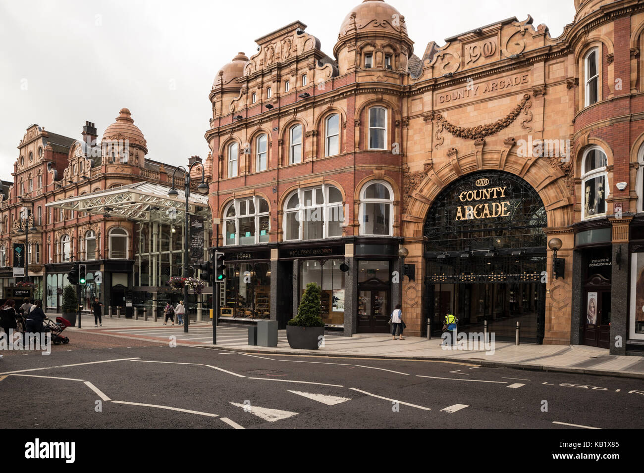 Exterior of the County Arcade and Victoria Arcade in Leeds City Centre ...