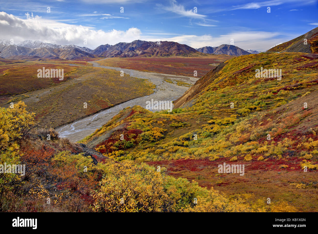 North America, the USA, Alaska, Denali national park, Alaska Range ...