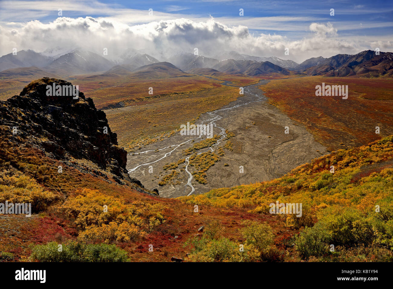 North America, the USA, Alaska, Denali national park, Alaska Range ...