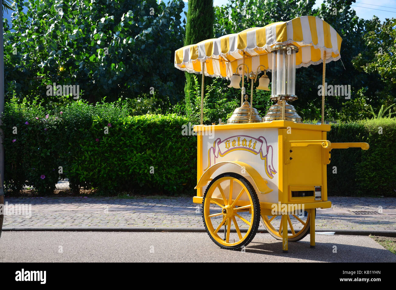 Italy, South Tirol, Kalterersee, ice carriage, nostalgically Stock ...