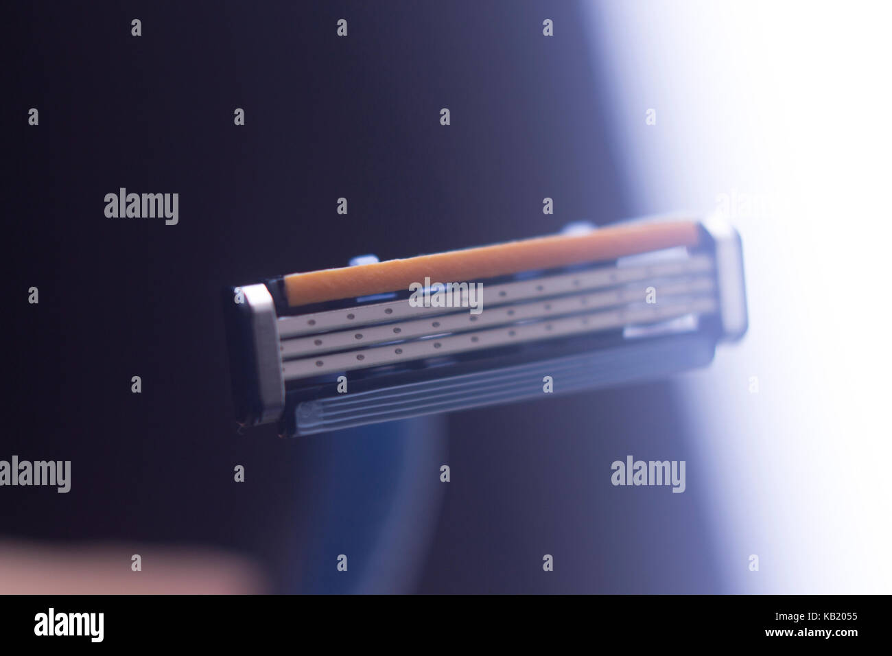 Modern safety disposable plastic shaving razor with multiple blades and ...