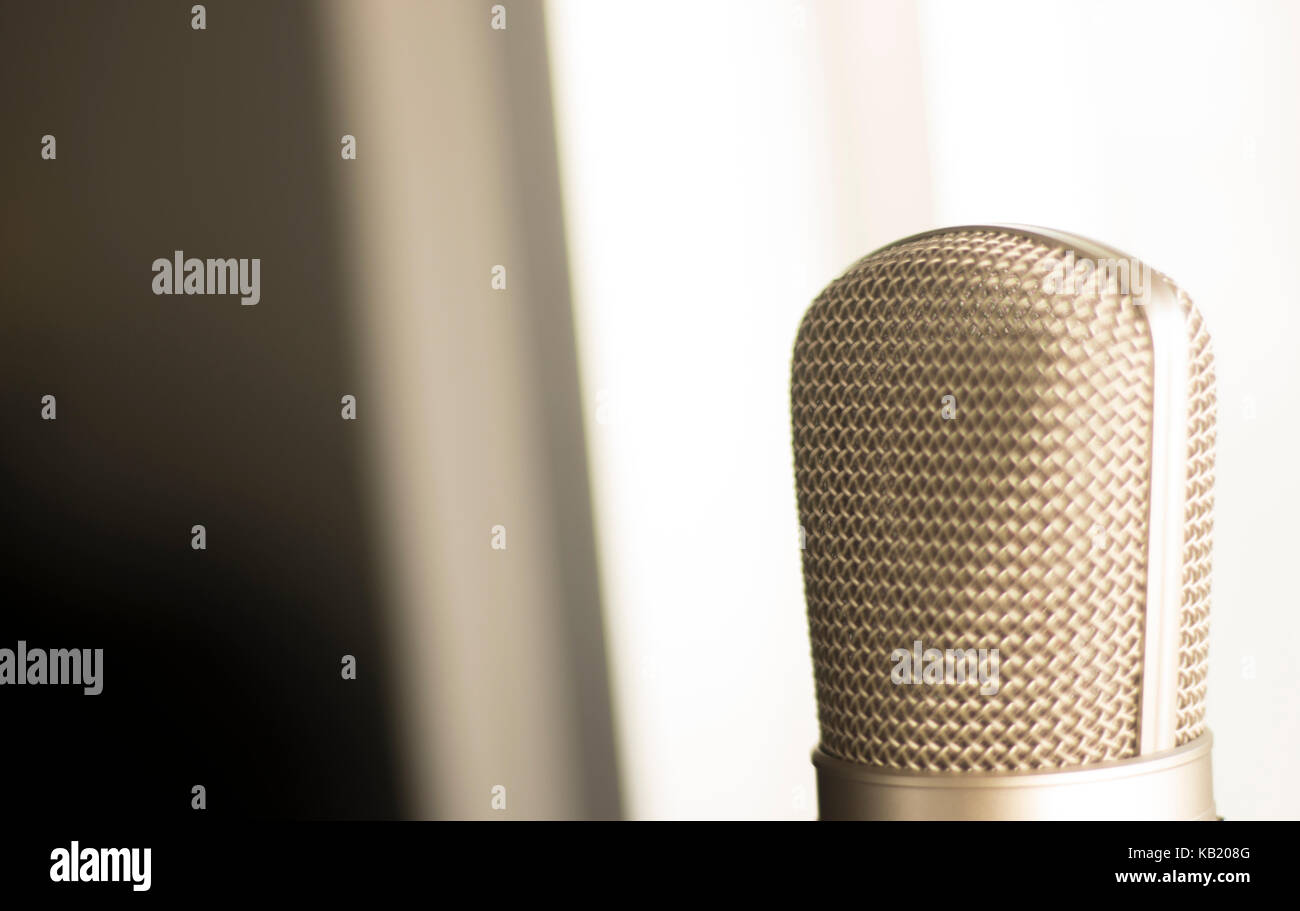 Large diaphragm condenser studio recording voice microphone to record ...