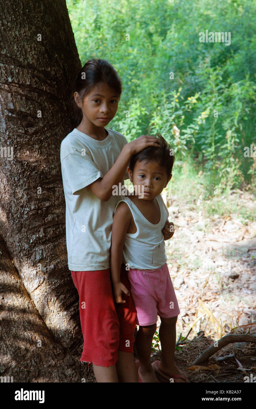 Brother and sister, Mabini Sur, San Joaquin, Iloilo, Philippines Stock ...