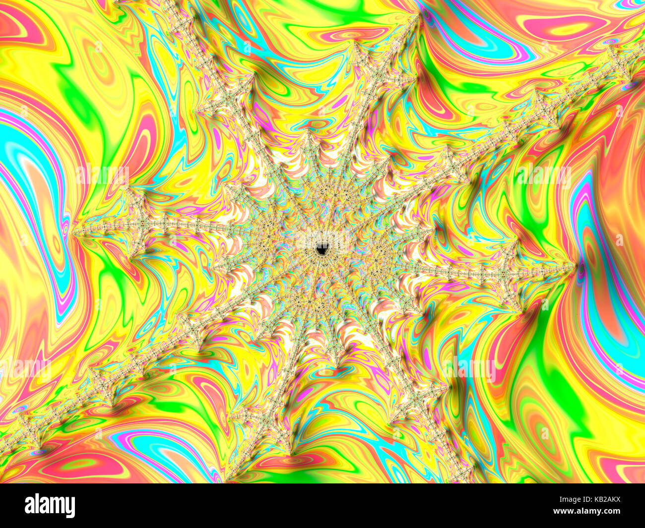Bright, Colorful Fractal Pattern Stock Photo - Alamy
